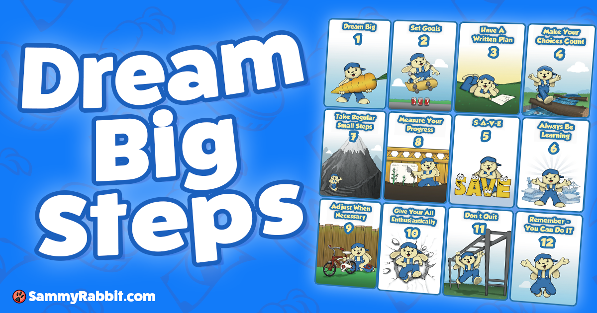 Dream Big Steps - Sammy Rabbit