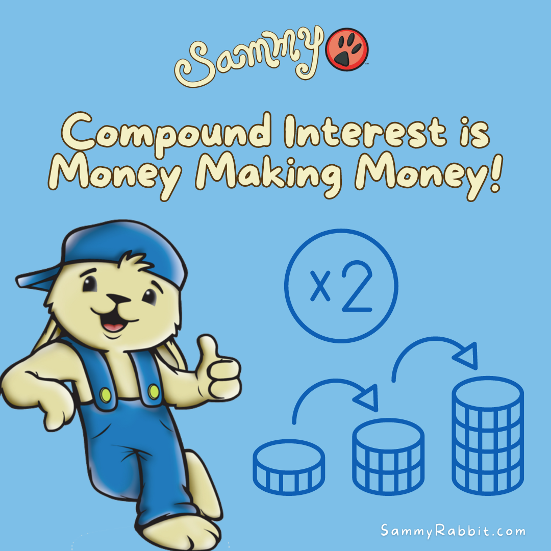 Compound Interest is Money Making Money! - Sammy Rabbit